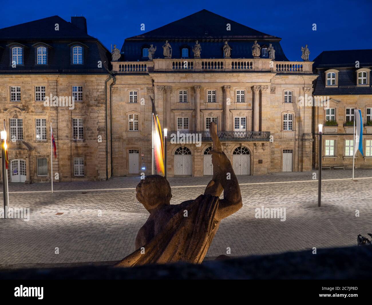 Margravial Opera House Bayreuth, dusk, UNESCO World Heritage, Franconia ...