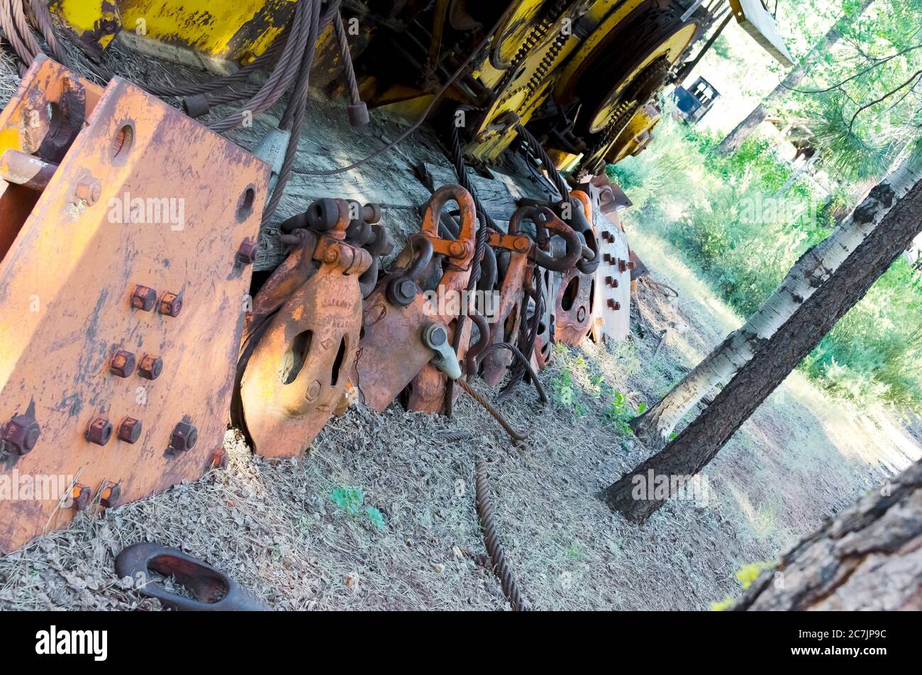 Machines used in Logging, at the Logging Museum in Collier Memorial ...