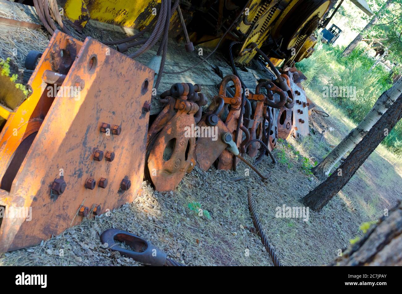 Machines used in Logging, at the Logging Museum in Collier Memorial ...