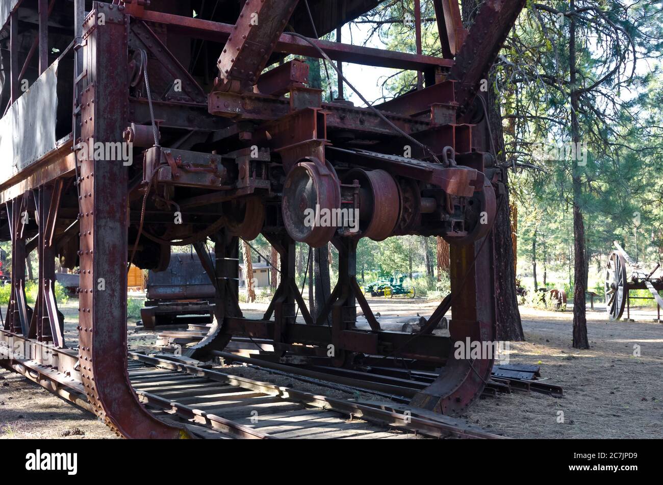 Machines used in Logging, at the Logging Museum in Collier Memorial ...