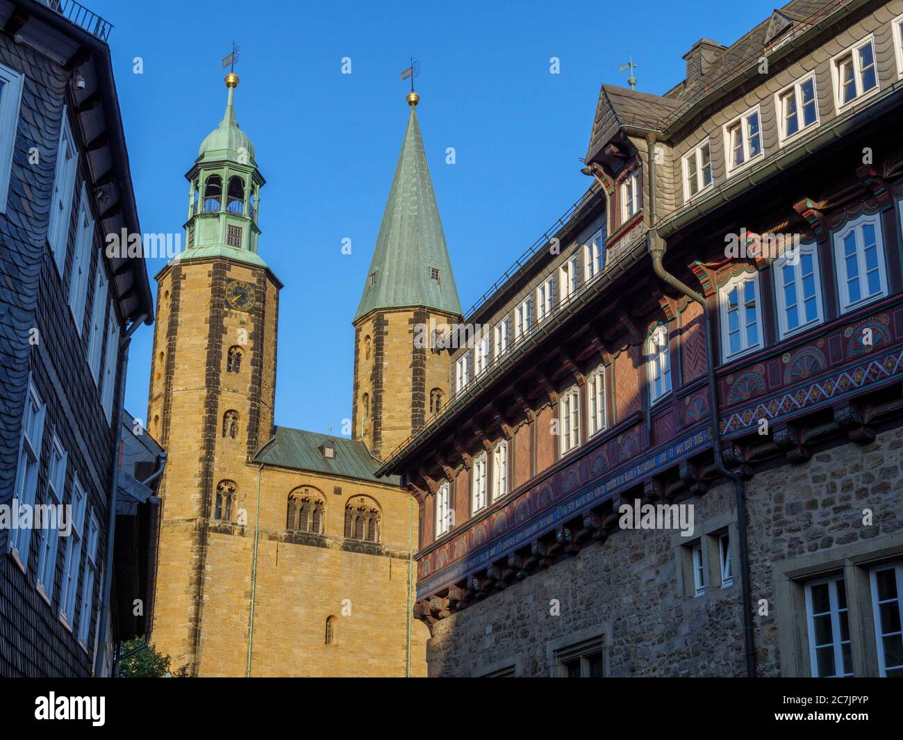 Marktkirche, old town of Goslar, UNESCO World Heritage, Lower Saxony ...