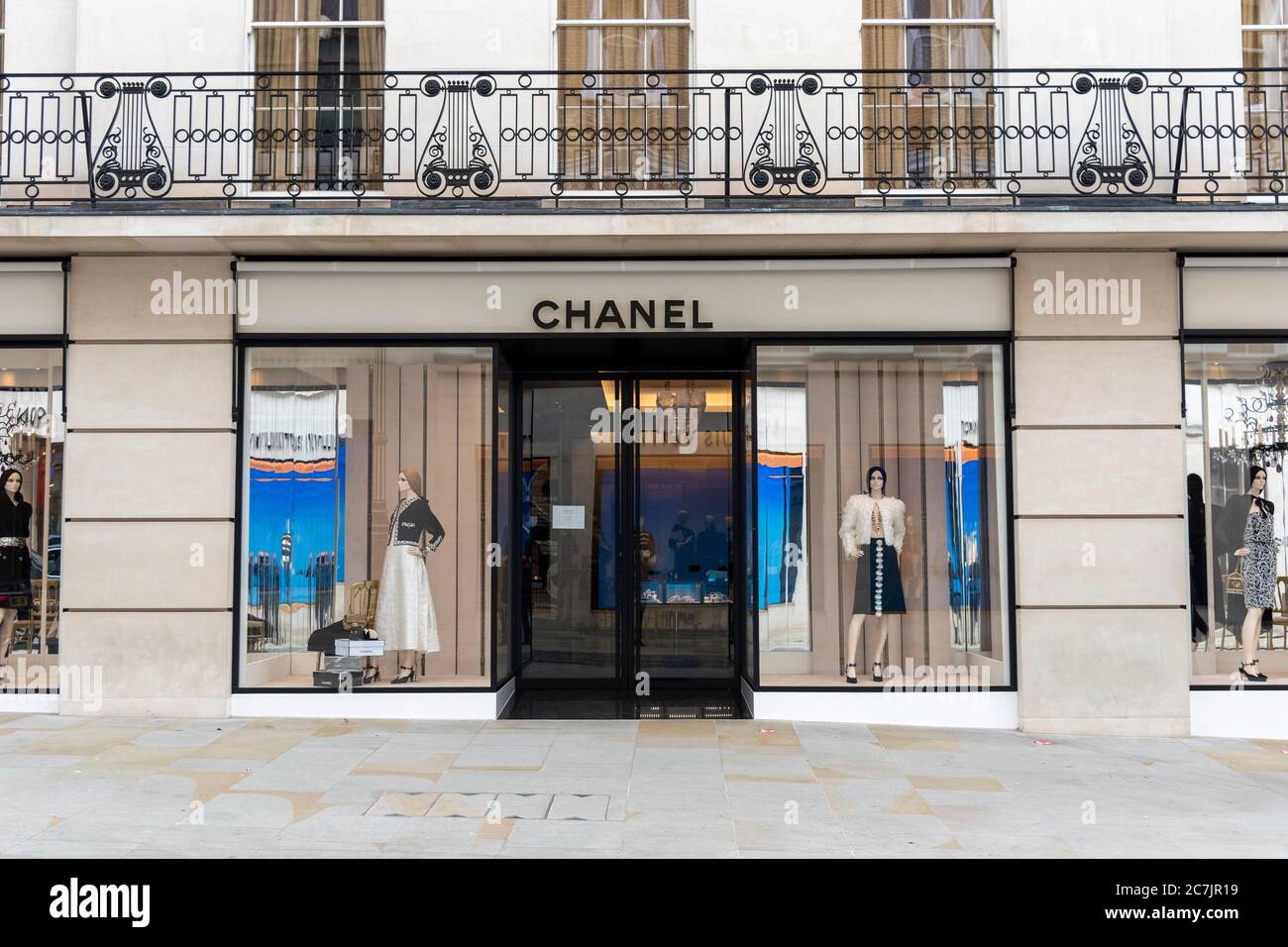 London, UK. 16th July, 2020. Storefront of the Chanel store in the ...