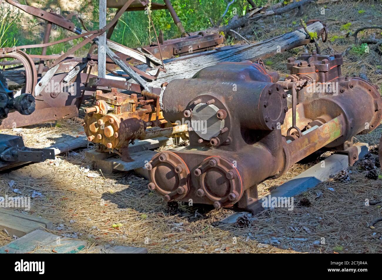 Machines used in Logging, at the Logging Museum in Collier Memorial ...