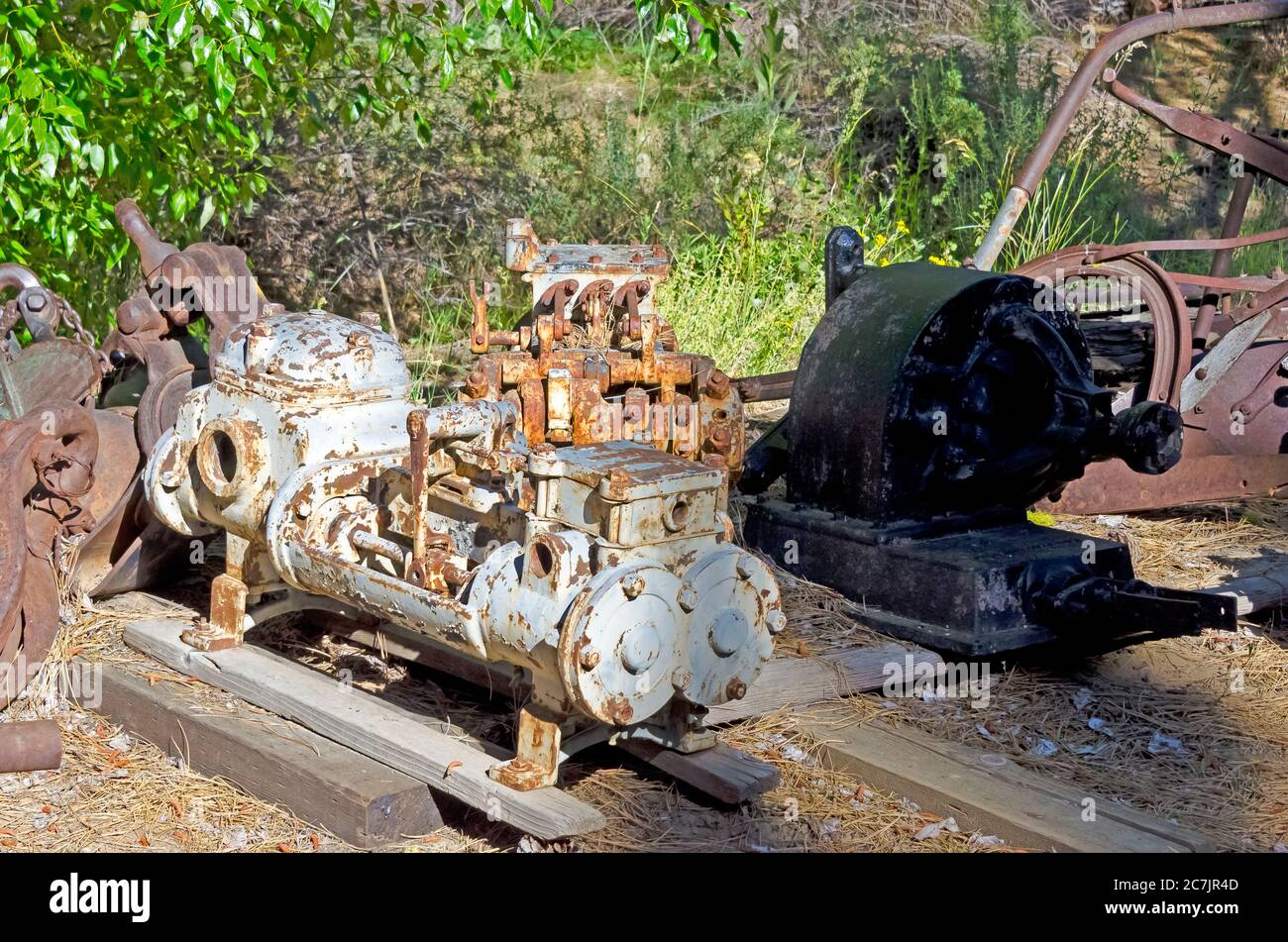 Machines used in Logging, at the Logging Museum in Collier Memorial ...