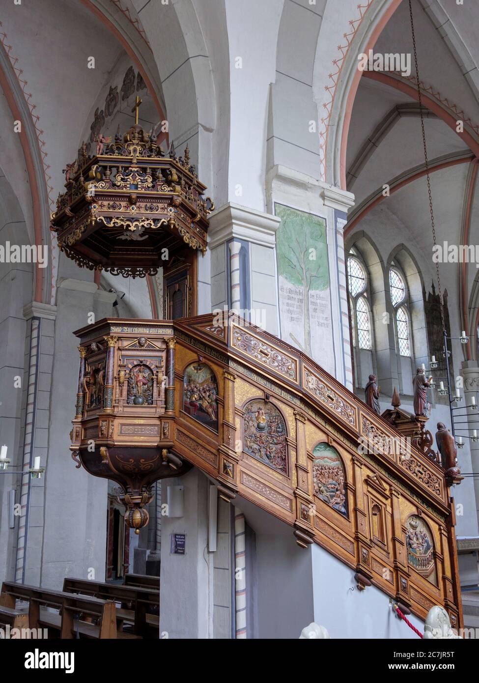 Jakobikirche, pulpit, Goslar, UNESCO World Heritage, Lower Saxony ...