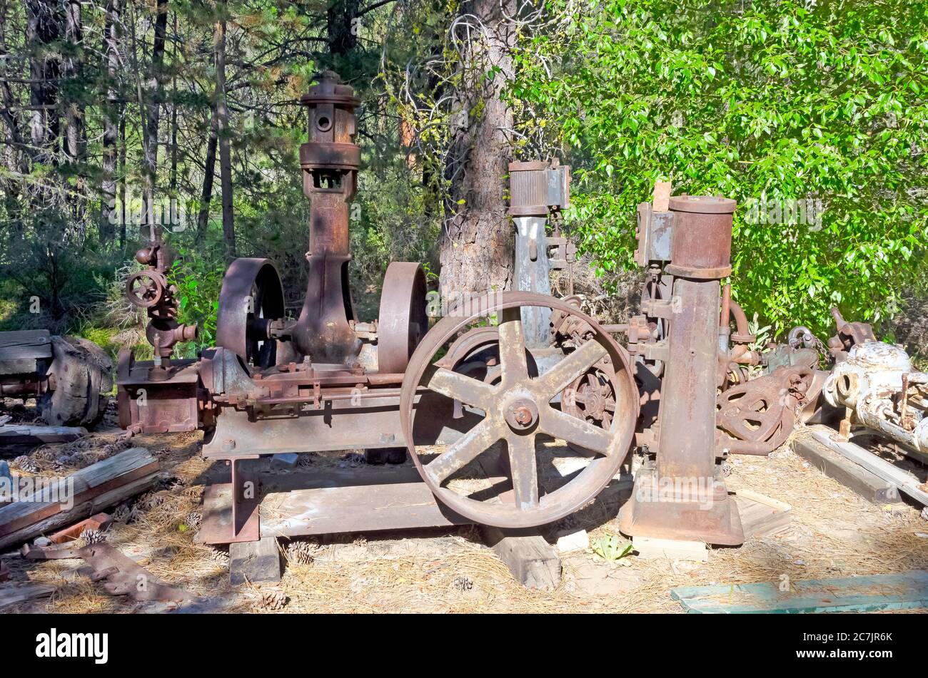 Machines used in Logging, at the Logging Museum in Collier Memorial ...