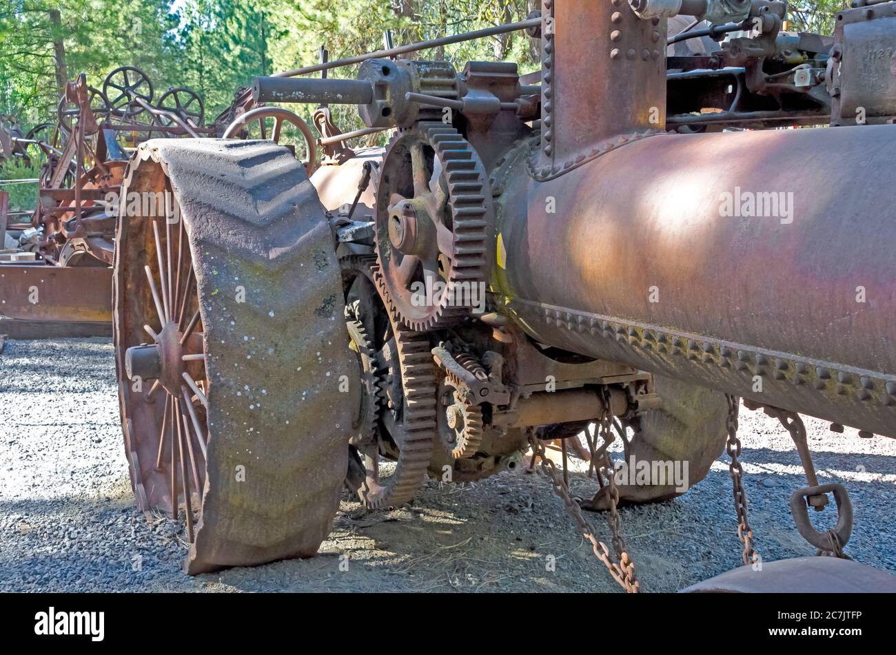 Machines used in Logging, at the Logging Museum in Collier Memorial ...