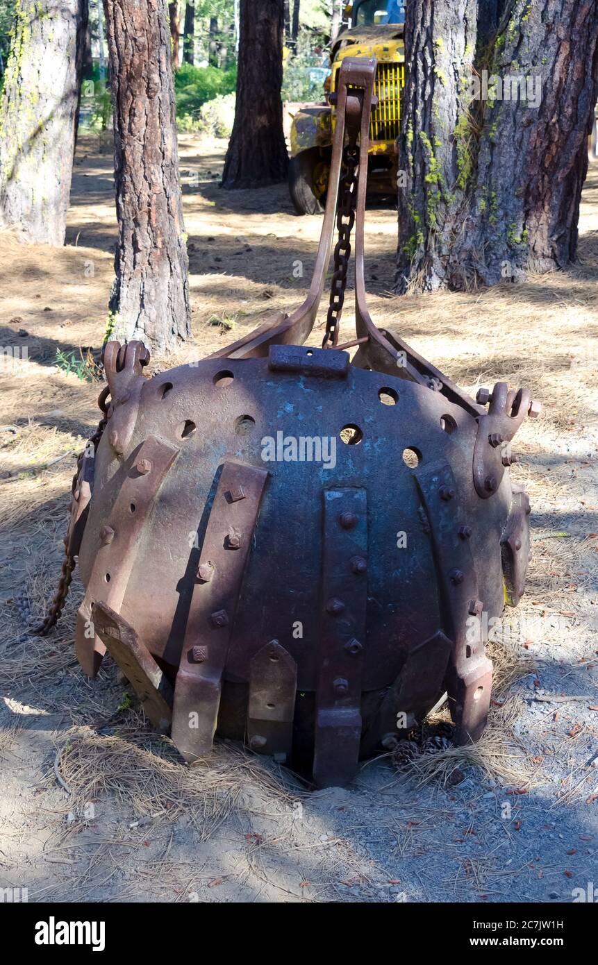 Machines used in Logging, at the Logging Museum in Collier Memorial ...