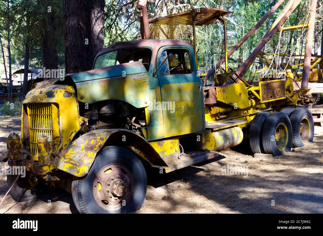 Machines used in Logging, at the Logging Museum in Collier Memorial ...