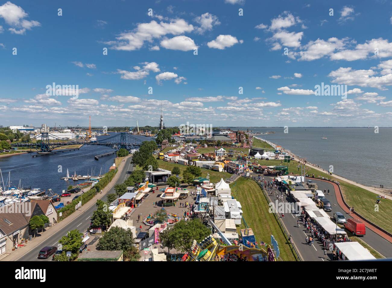 44th weekend on the Jade, view from the Ferris wheel, overview ...