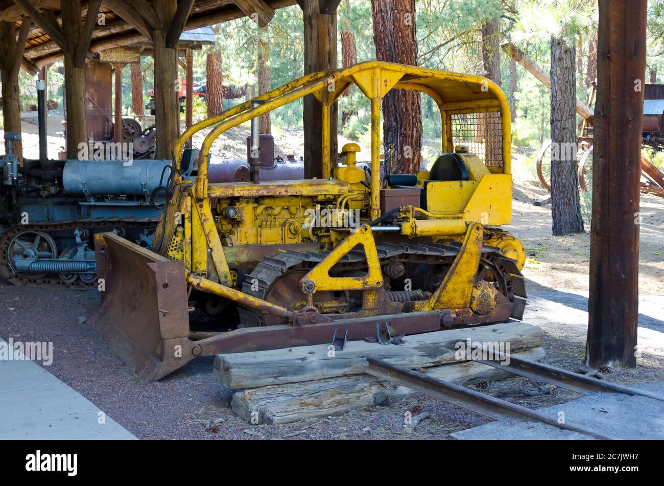 Machines used in Logging, at the Logging Museum in Collier Memorial ...