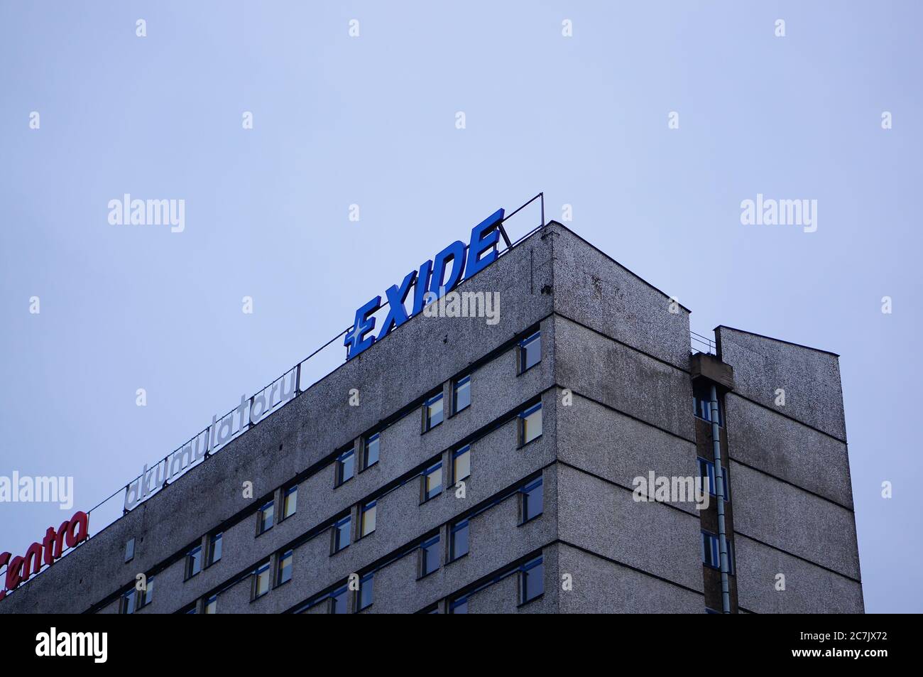 POZNAN, POLAND - Jan 10, 2020: Exide office building in the city center ...