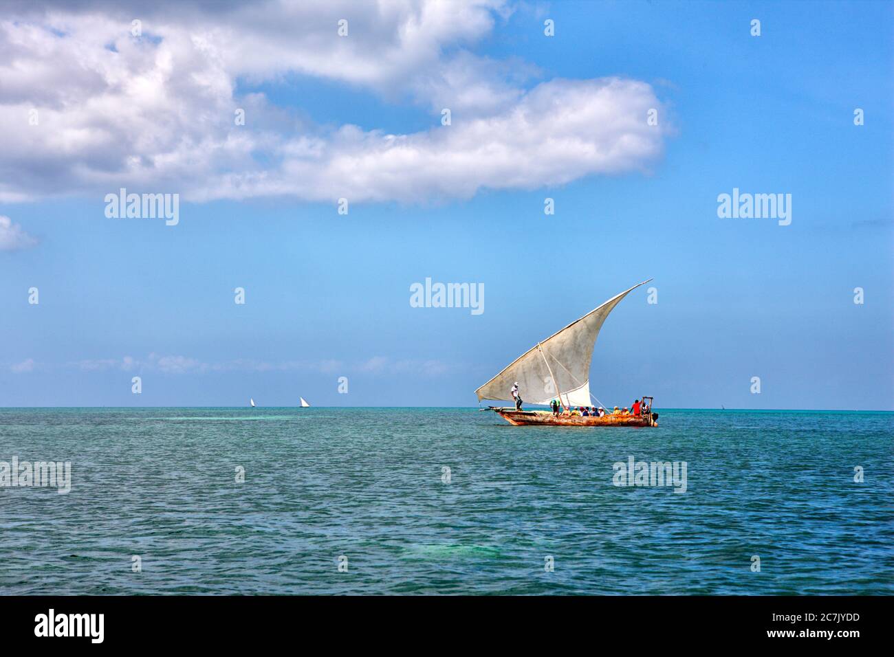 Traditional Sailing Dhow boat at Zanzibar Island Stock Photo - Alamy