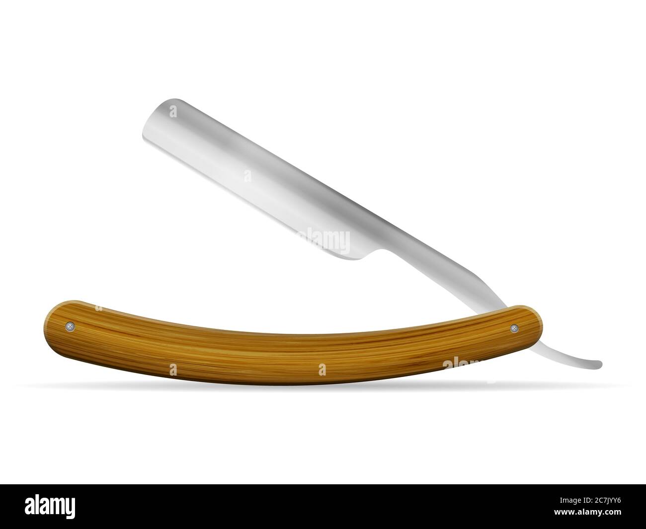 Straight razor on a white background. Vector illustration Stock Photo ...
