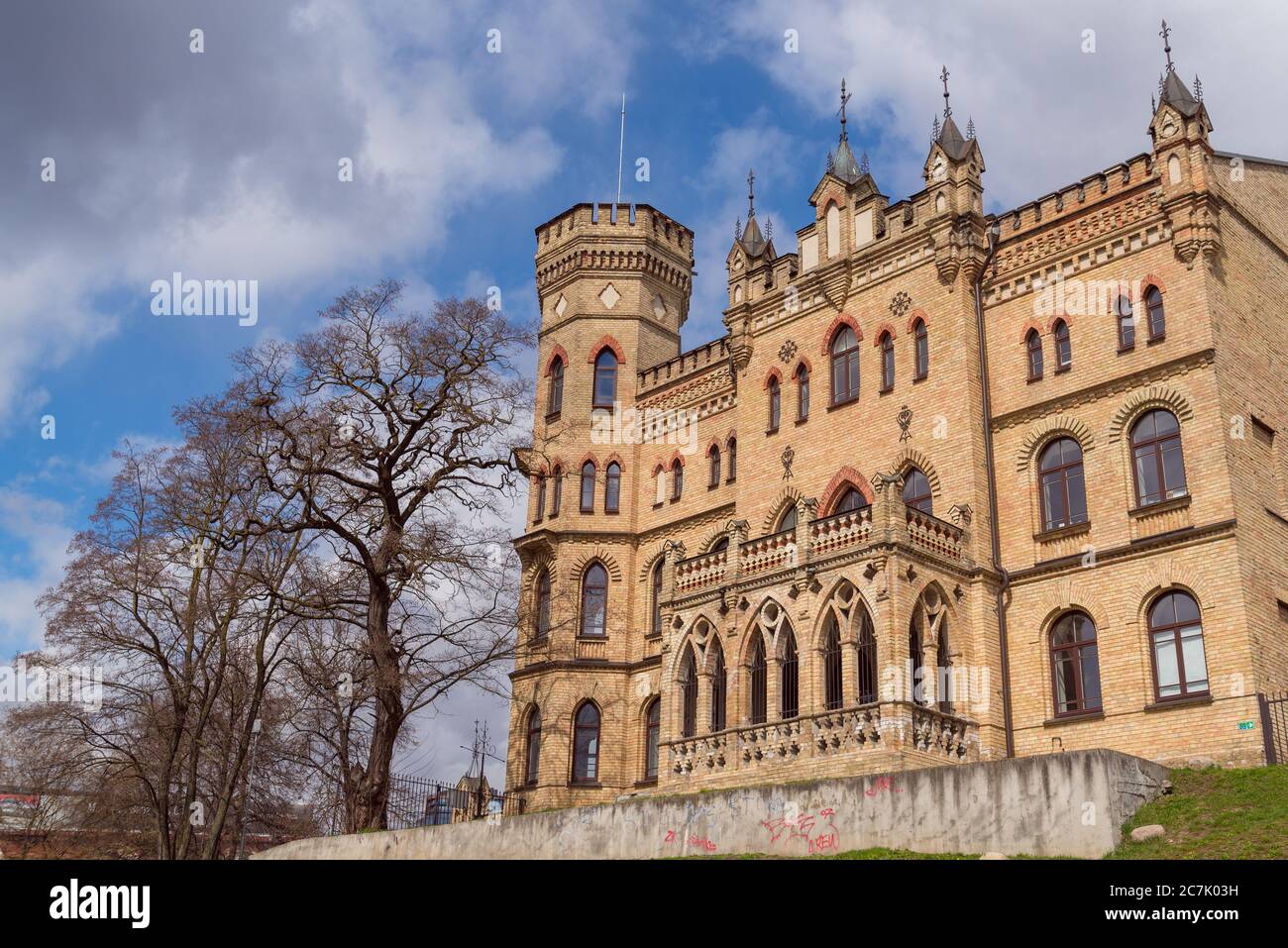 beautiful brick building in Vilnius Stock Photo - Alamy