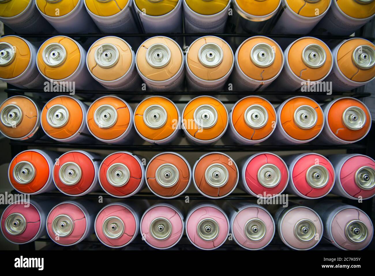 colorful cans of paint Stock Photo - Alamy