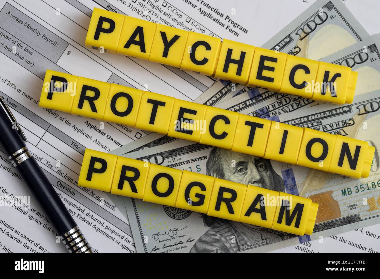 Paycheck Protection Program Borrower Application Form Stock Photo - Alamy