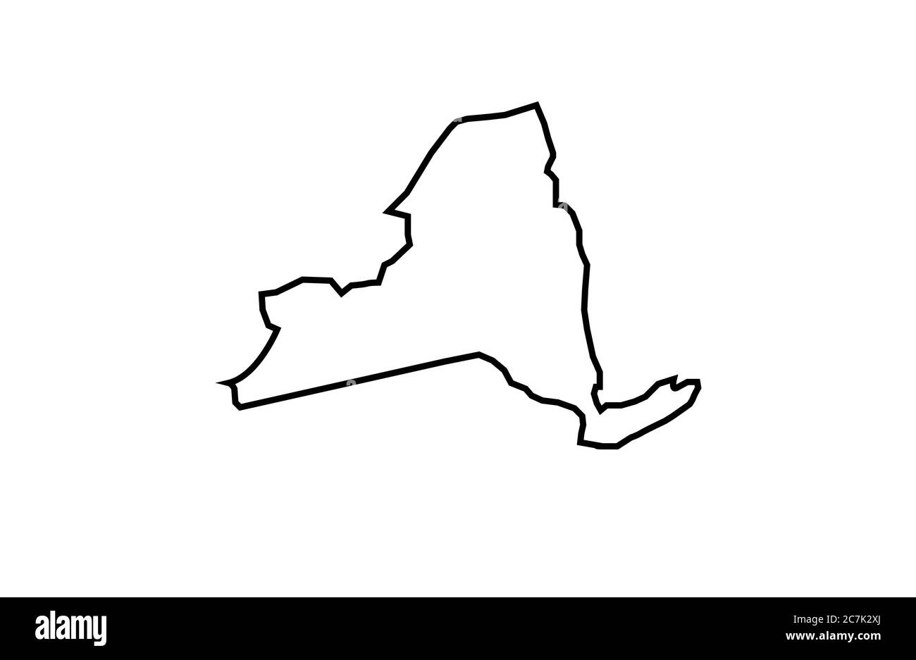 New York map outline state vector illustration Stock Vector Image & Art ...