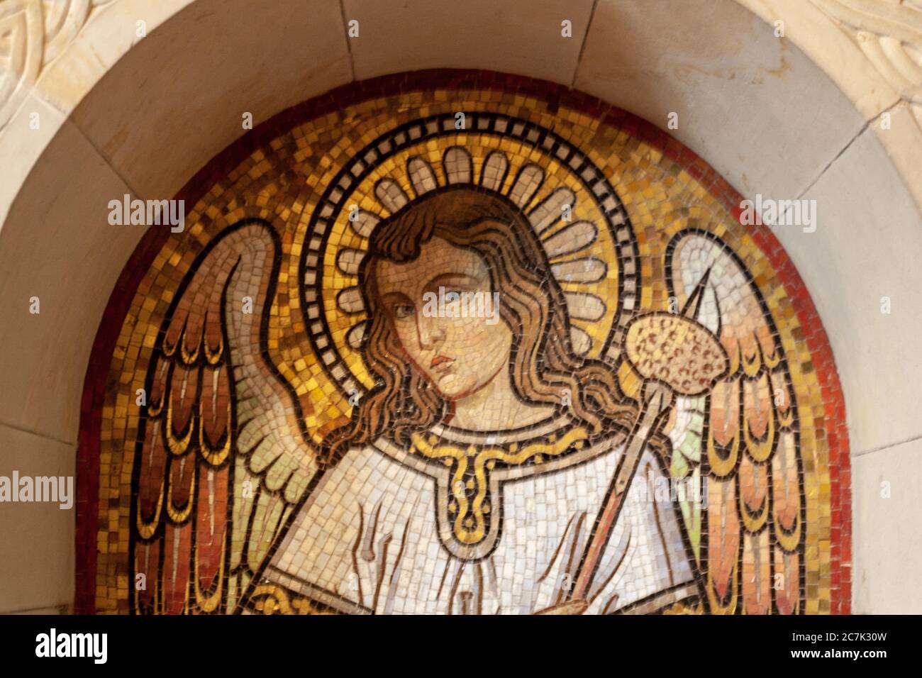 Byzantine mosaic with jesus christ and angels hi-res stock photography ...