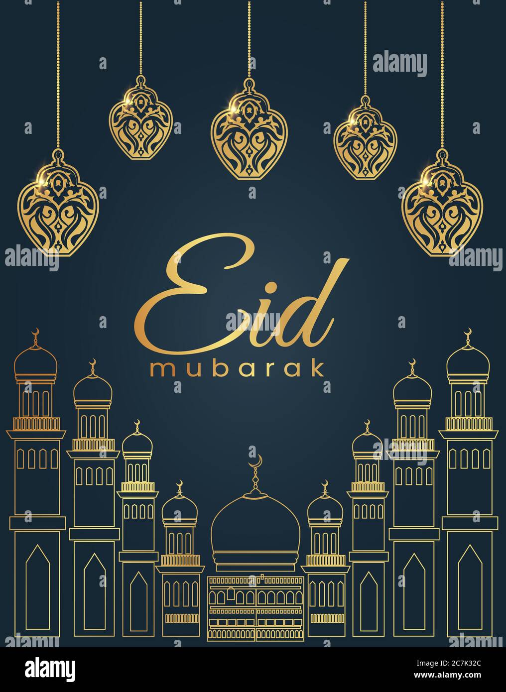 Hanging mosque banner eid Stock Vector Images - Alamy