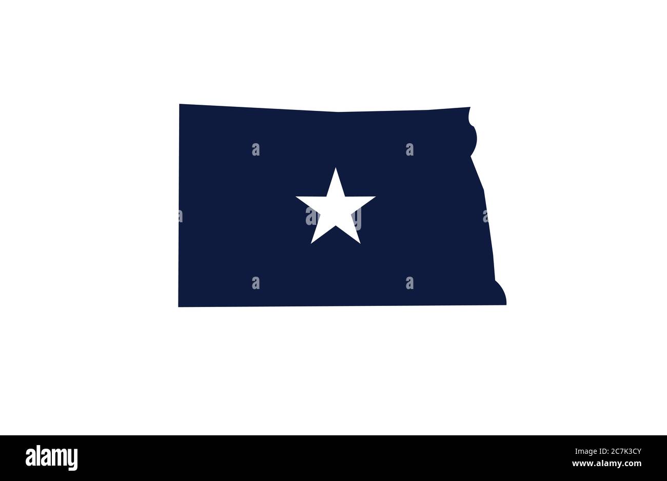 North Dakota map state vector illustration Stock Vector Image & Art - Alamy