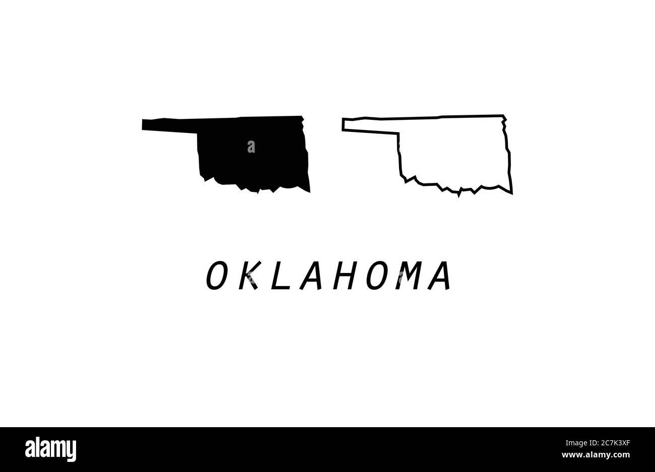 Oklahoma map state vector illustration Stock Vector Image & Art - Alamy