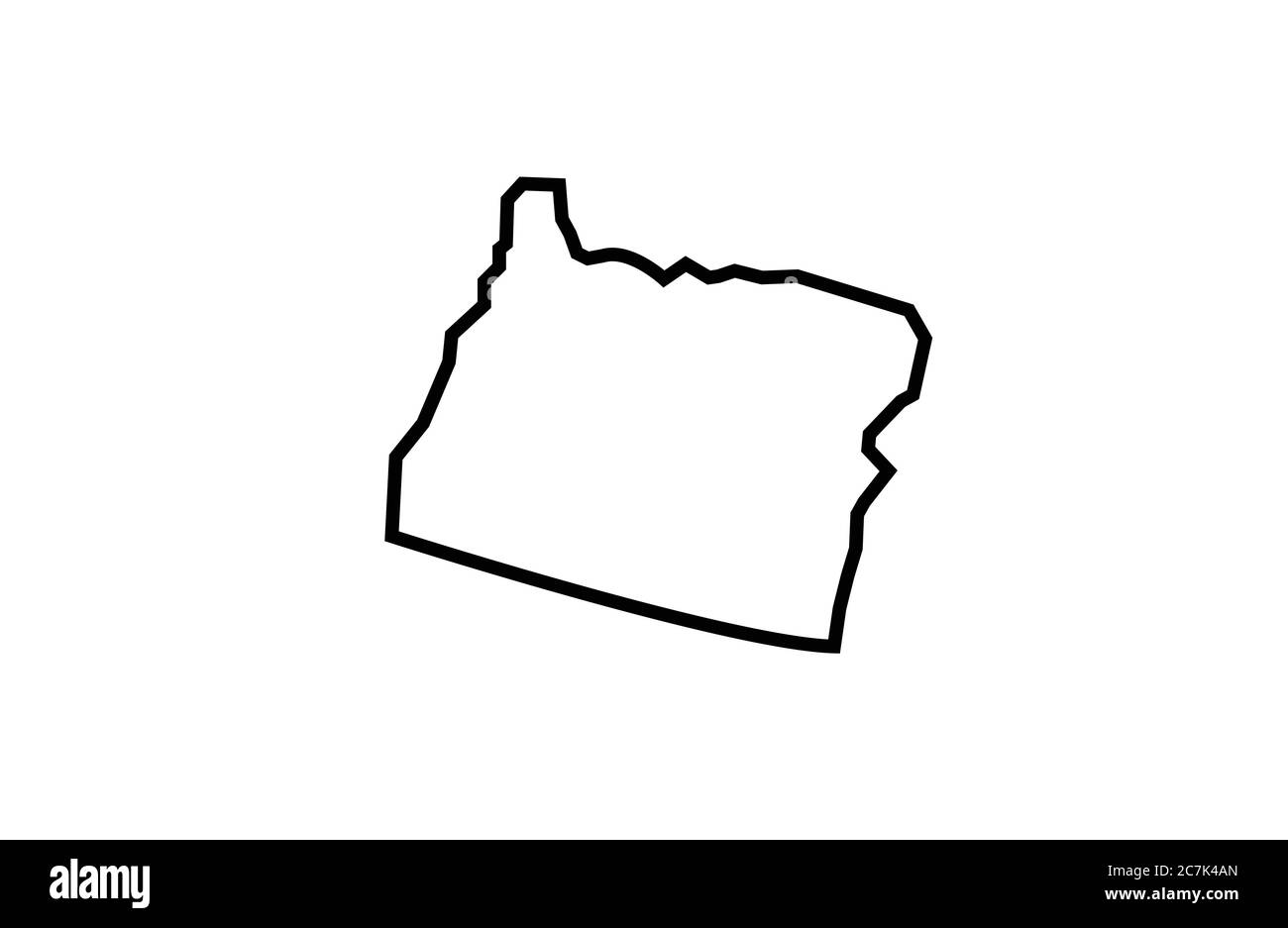 Oregon map outline state vector illustration Stock Vector Image & Art ...