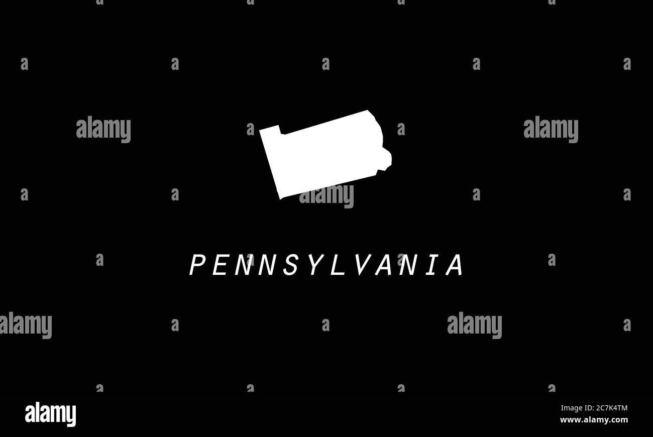 pennsylvania outline vector