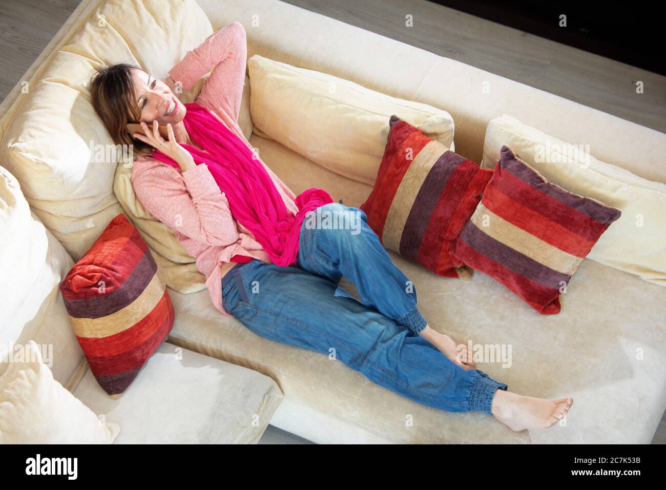 Mobile phone calling from home hi-res stock photography and images - Alamy