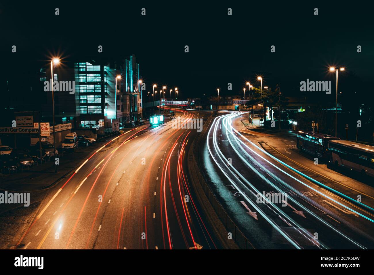 Car speeding at night hi-res stock photography and images - Alamy