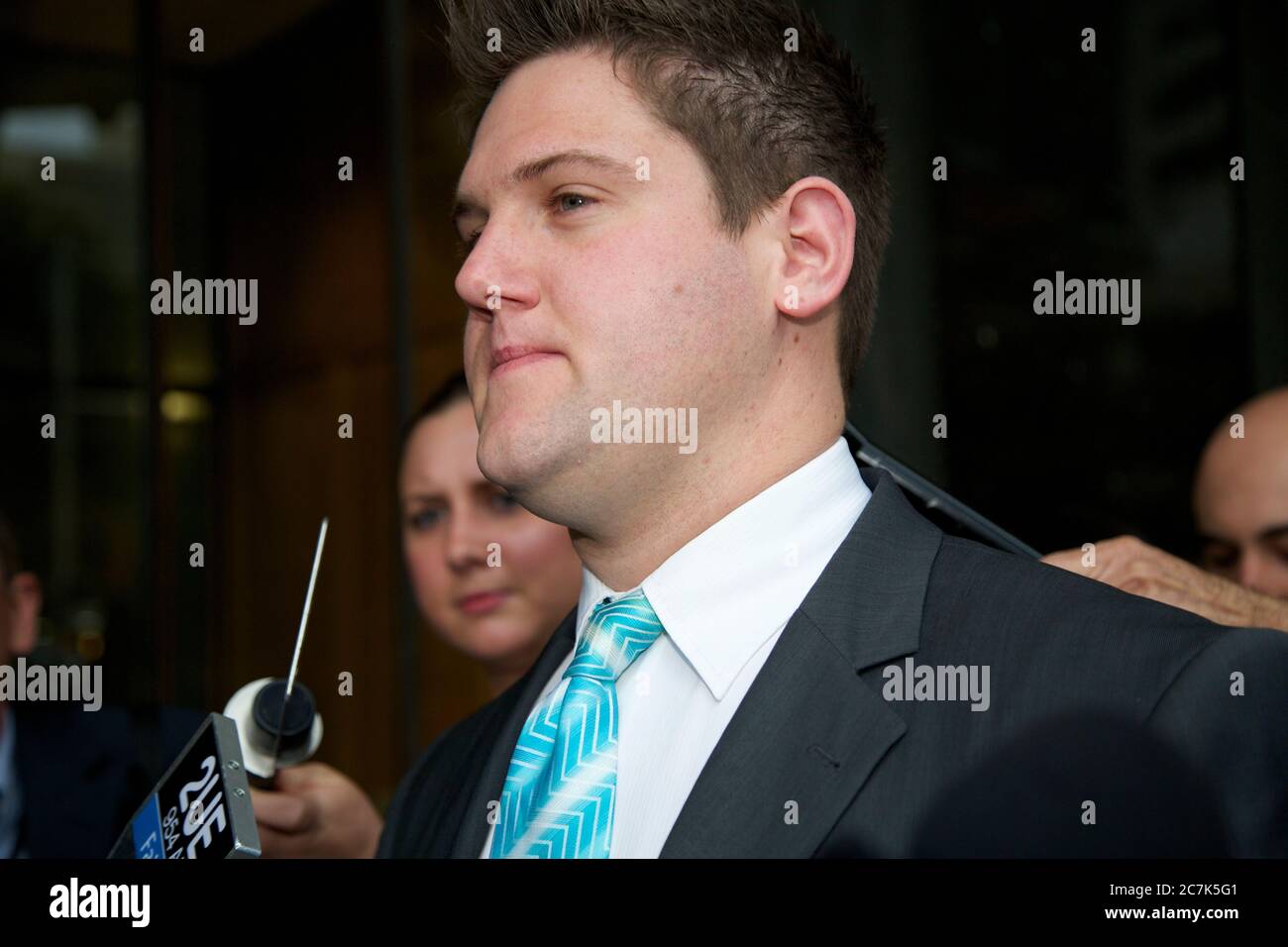 Police officer Daniel Barling leaves Downing Centre Court in Sydney ...