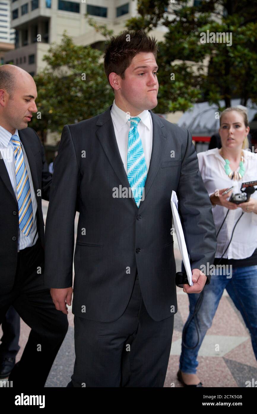 Police officer Daniel Barling leaves Downing Centre Court in Sydney ...