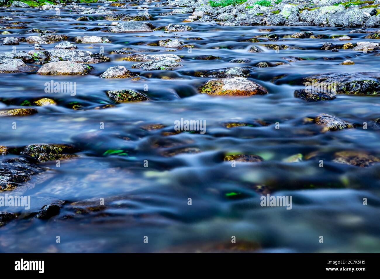 Mountain stream with clear water in Norway Stock Photo - Alamy