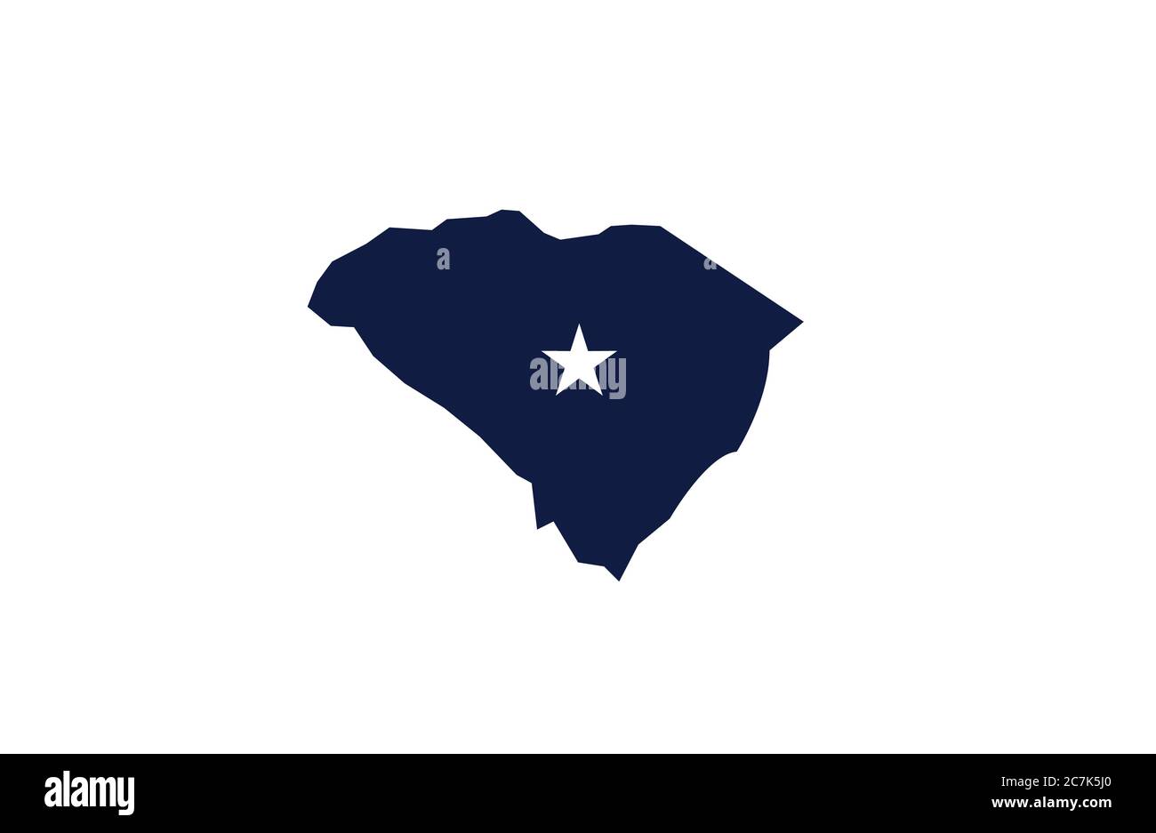 South Carolina map outline state vector illustration Stock Vector Image ...