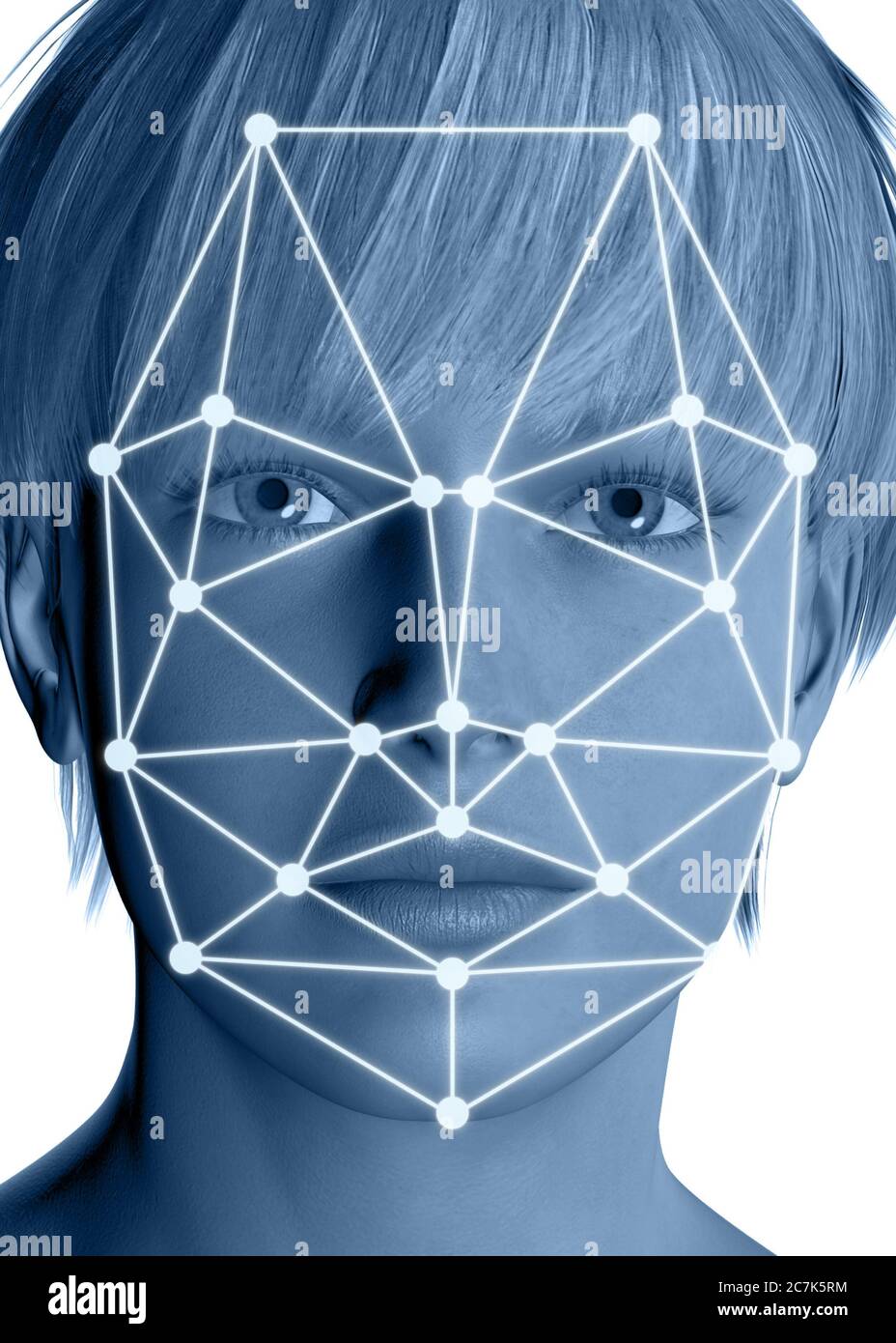 The Facial Recognition - 3D Stock Photo - Alamy