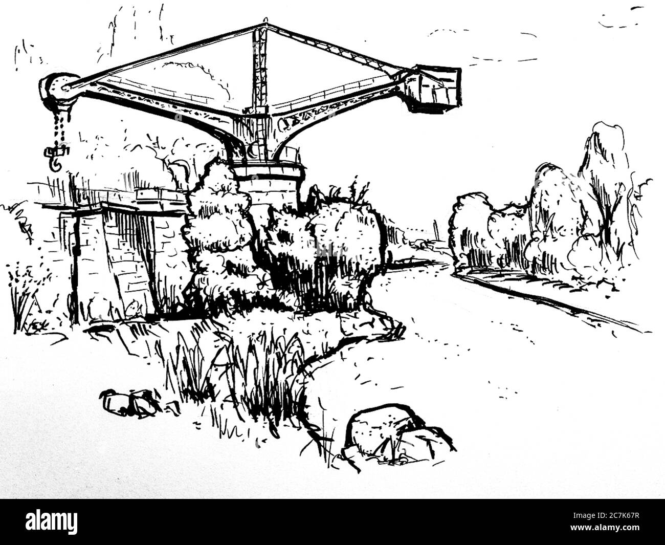 Digital watercolor Black and White Stock Photos & Images - Alamy