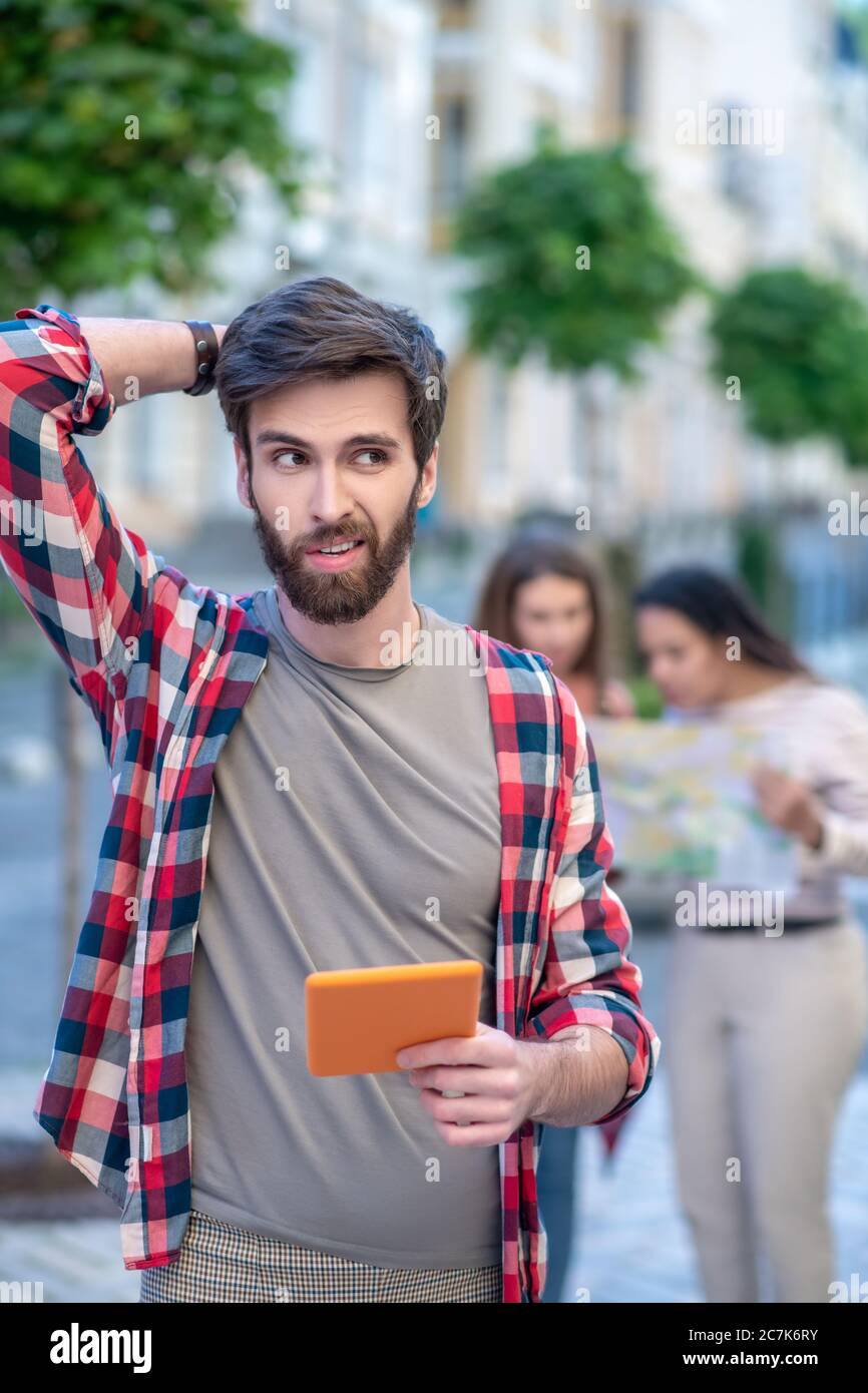 Raised thinking hi-res stock photography and images - Alamy