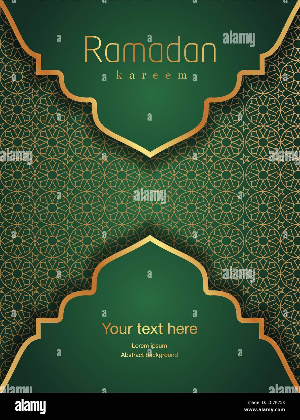 Crescent Islamic with Hanging Lantern for Ramadan Kareem and eid ...