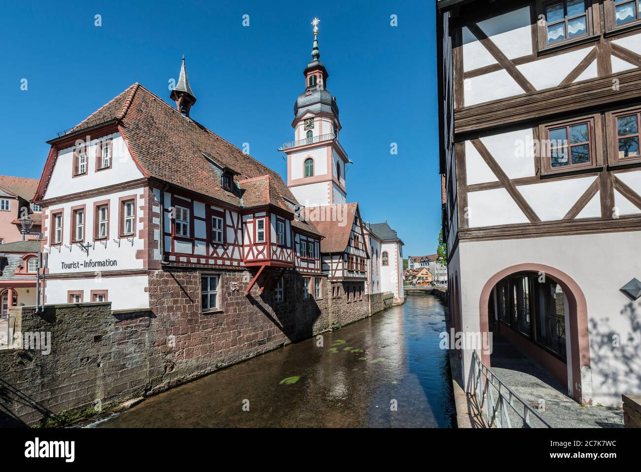 Erbach, Odenwald, Hesse, Germany, Altes Rathaus and Protestant parish ...