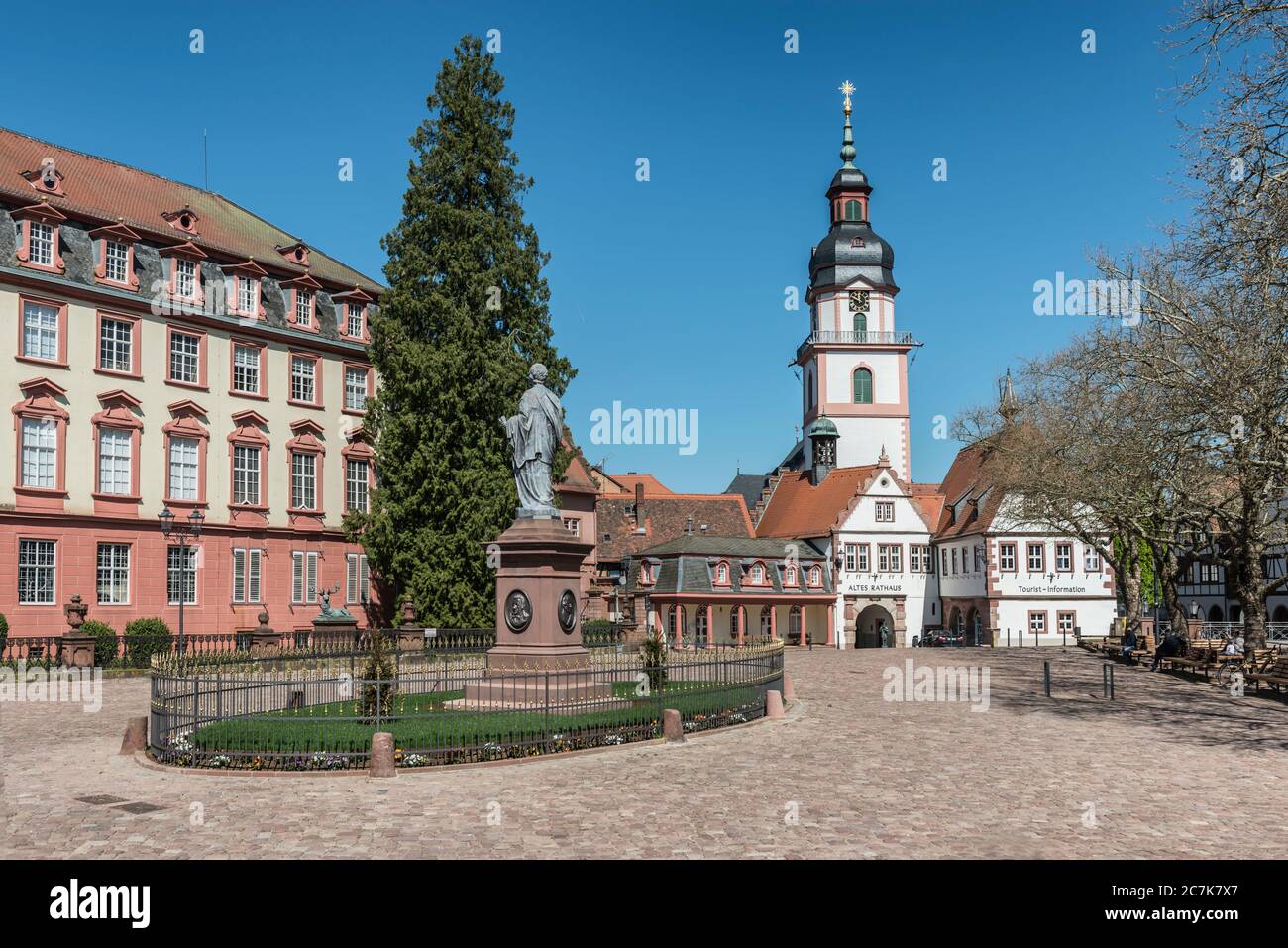 Town hall and protestant parish church hi-res stock photography and ...