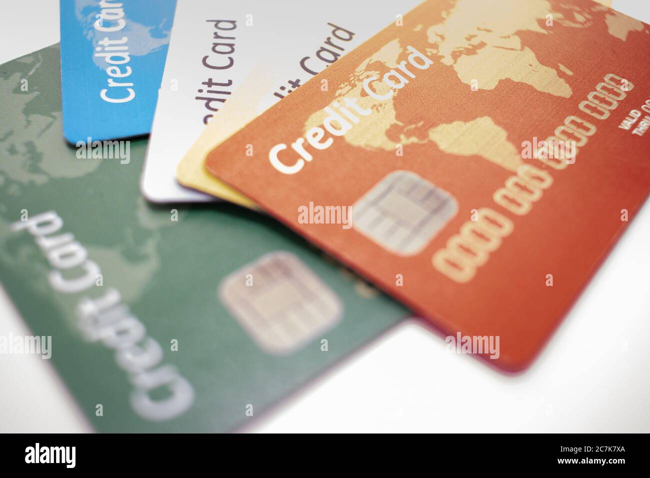 Set Of Color Credit Cards Stock Photo - Alamy