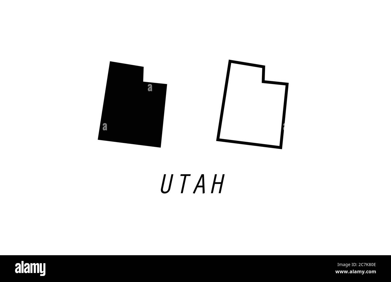 Utah map outline vector illustration Stock Vector Image & Art - Alamy
