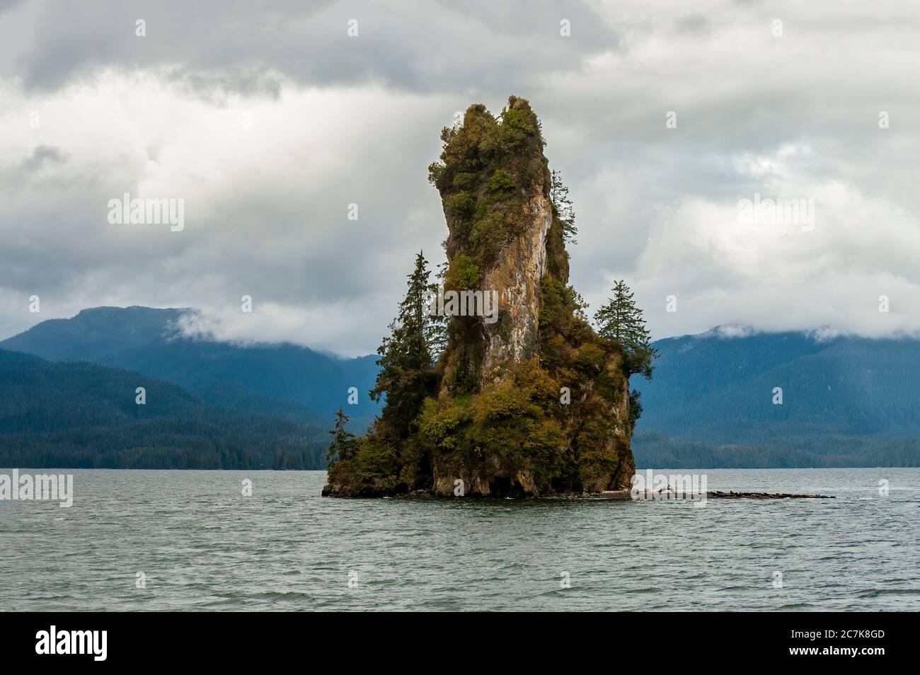 New Eddystone Rock at the entrance of Misty Fjords National Monument ...