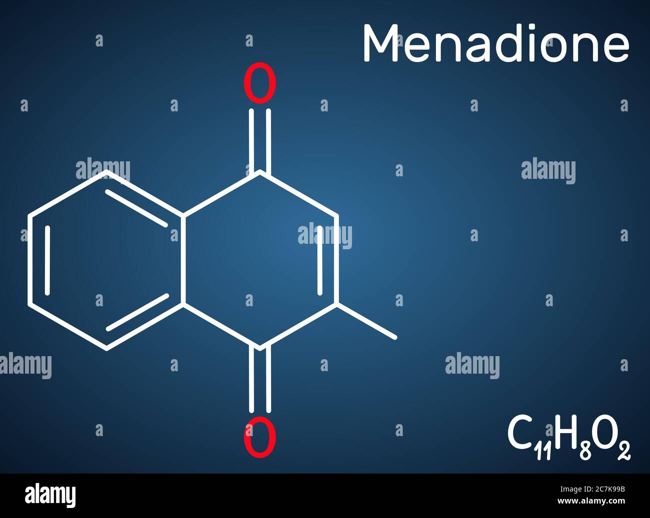 Menadione, menaphthone, provitamin molecule. It is called vitamin K3 ...