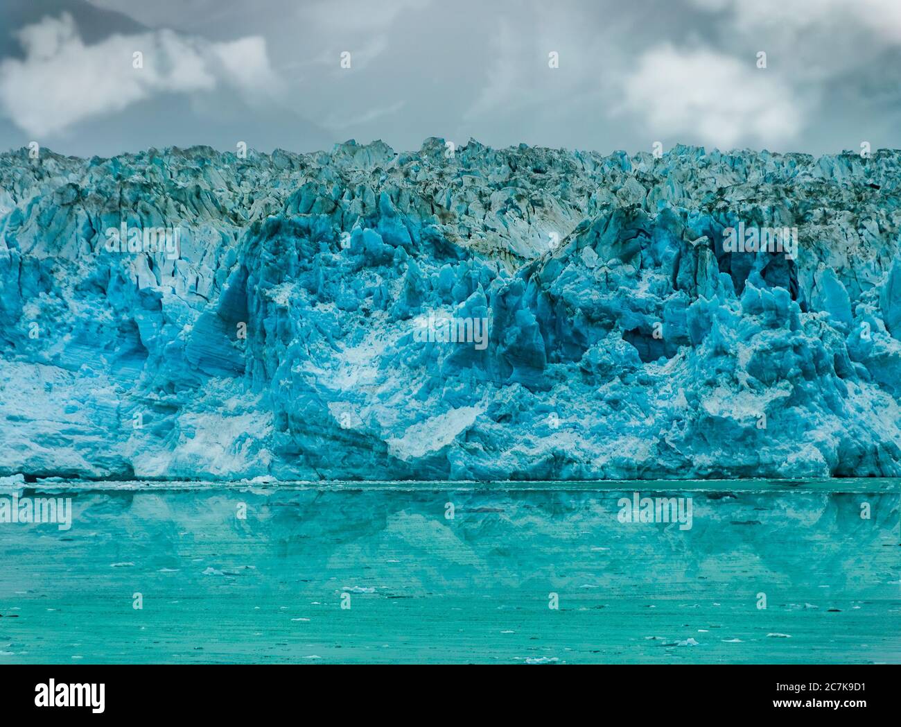 Hubbard Glacier in Alaska with its blue ice Stock Photo - Alamy