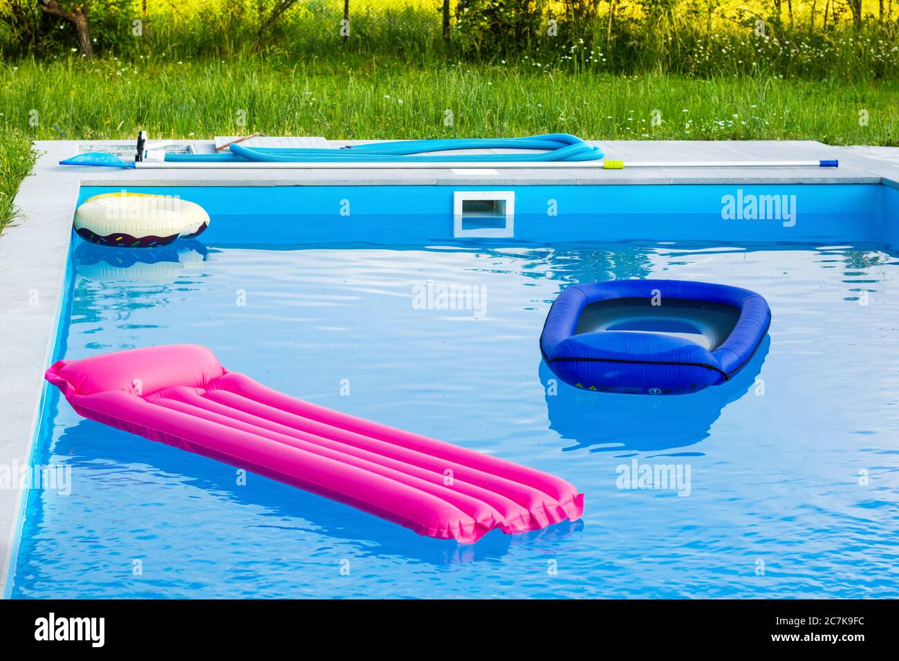 Swimming pool, summertime and empty pool, vacation and holiday, water ...