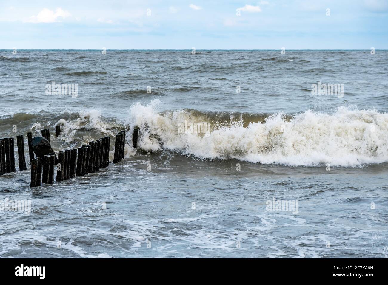Big stormy waves on the black sea, Poti, Georgia Stock Photo - Alamy