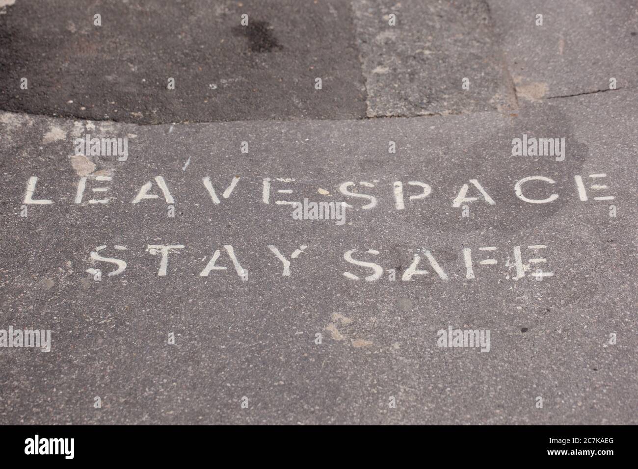 Stay safe leave a space hi-res stock photography and images - Alamy