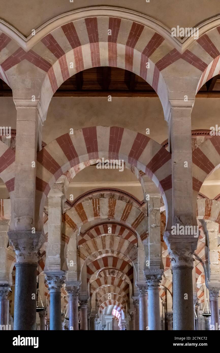 The columns and double-tiered arches in the original section of the ...