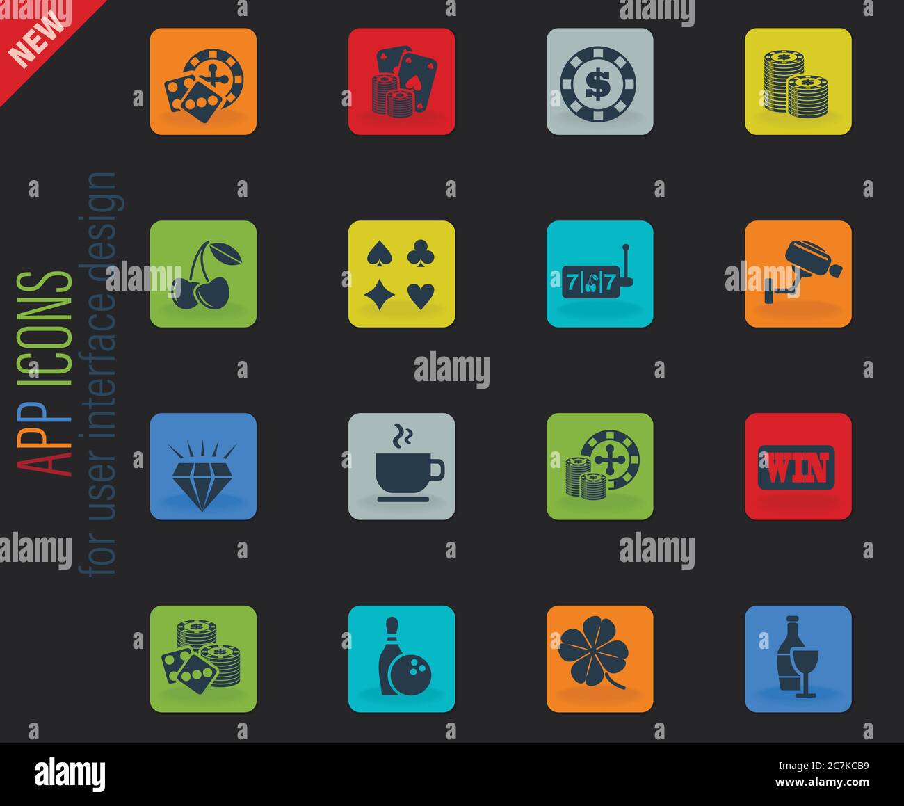 casino icon set Stock Vector Image & Art - Alamy